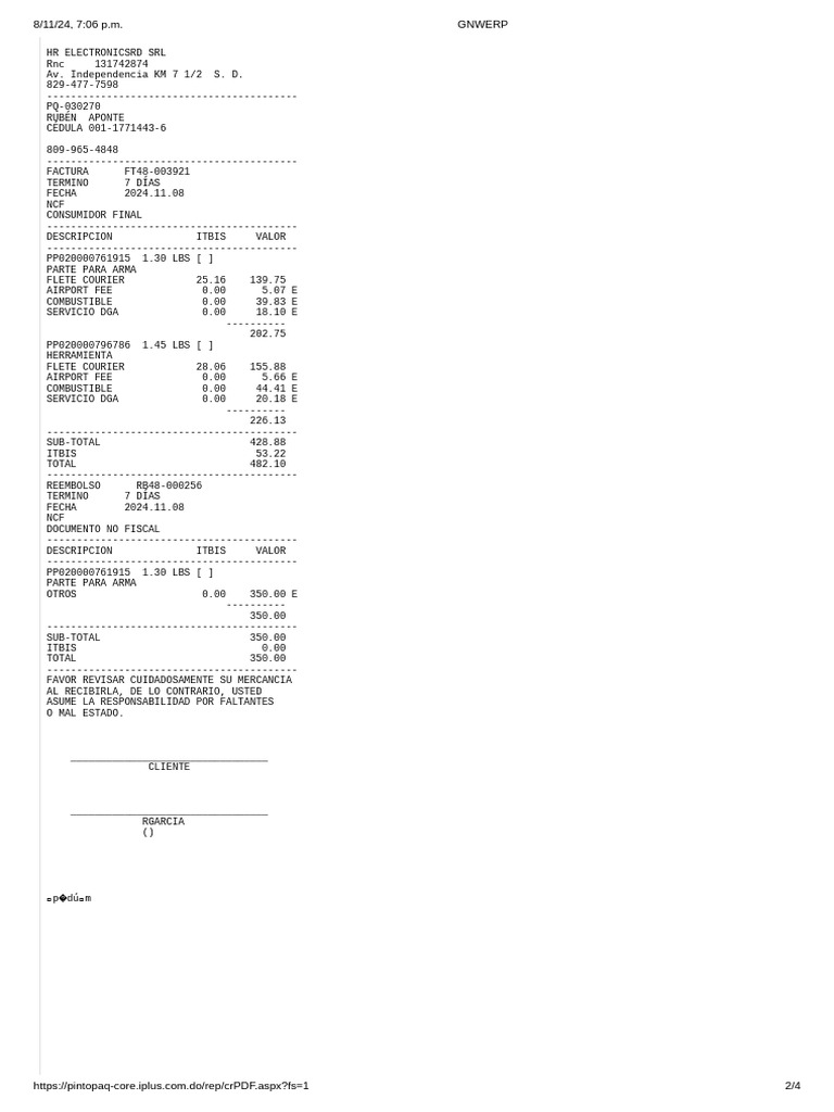 Factura R.apote | PDF