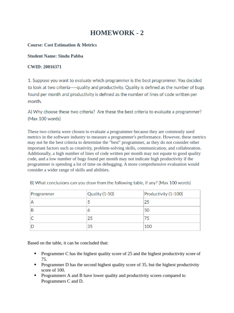 Sindu Pabba HW2 | PDF