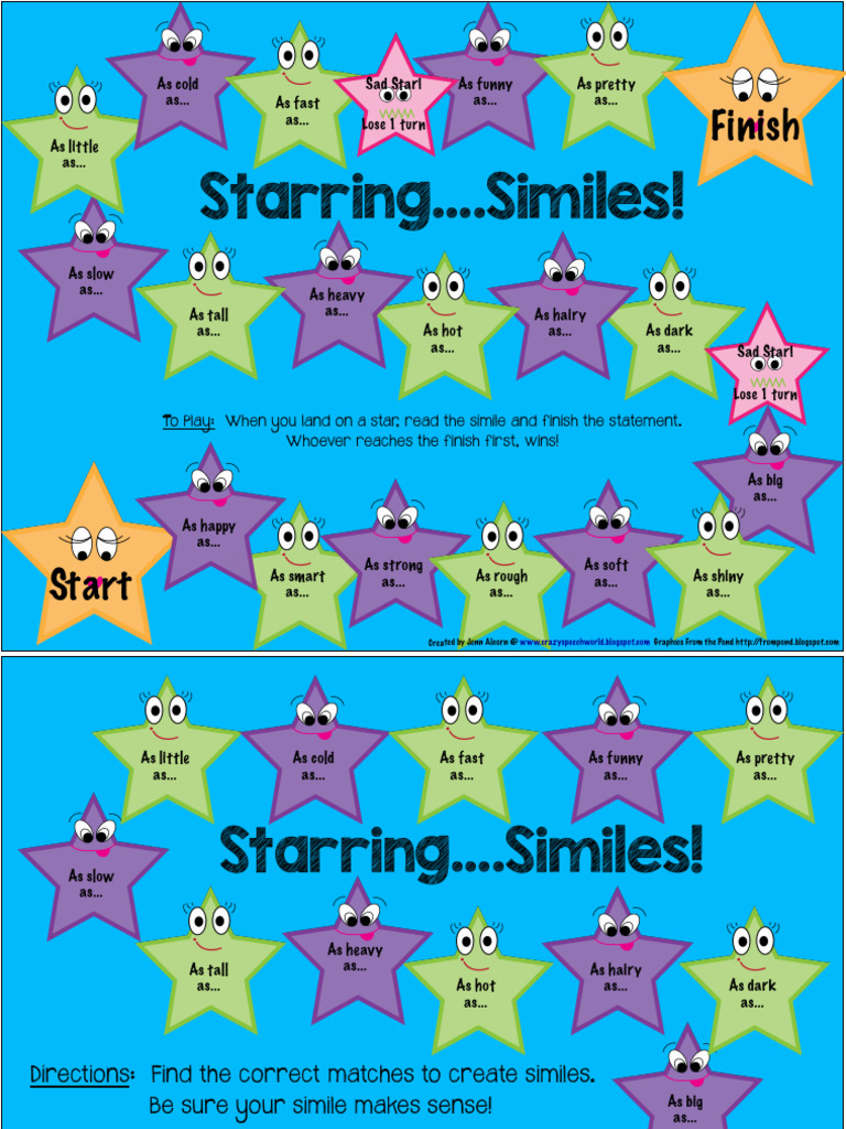 Starring.... Similes!: Finish | PDF | Cyberspace | World Wide Web