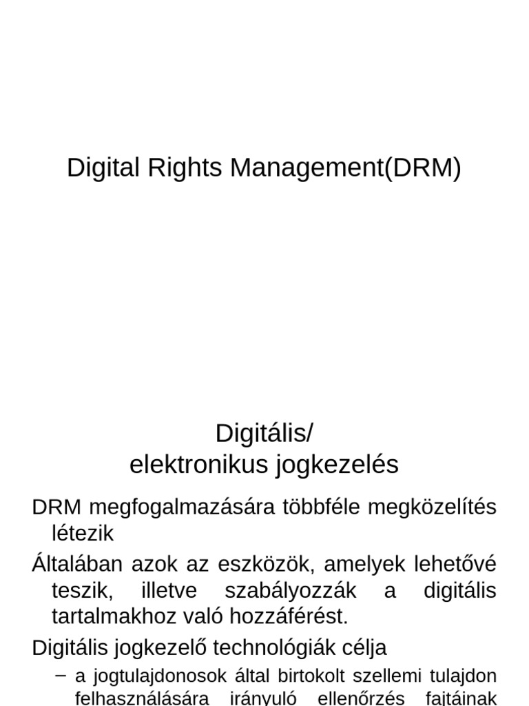 Digital Rights Management (DRM) | PDF