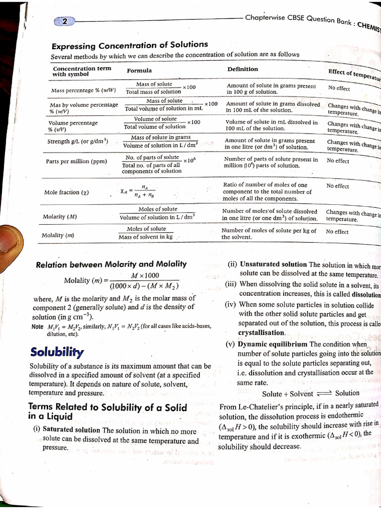 Solutions (Revision) | PDF