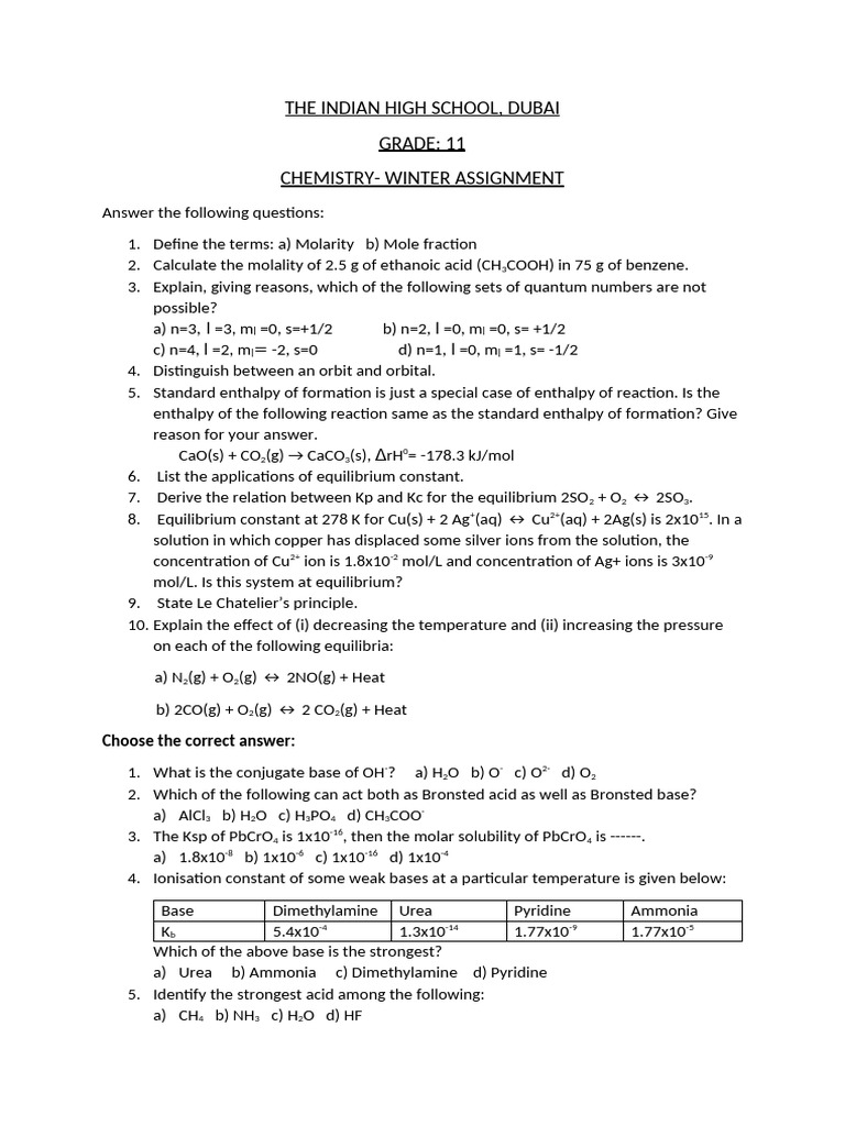 Winter Assignment | PDF