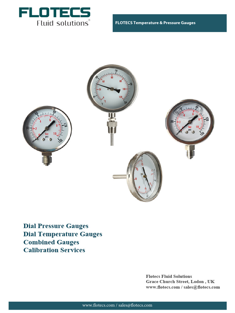 Bourdon Tube Pressure Gauge Bottom Connection, Dry Type, and Standard ...