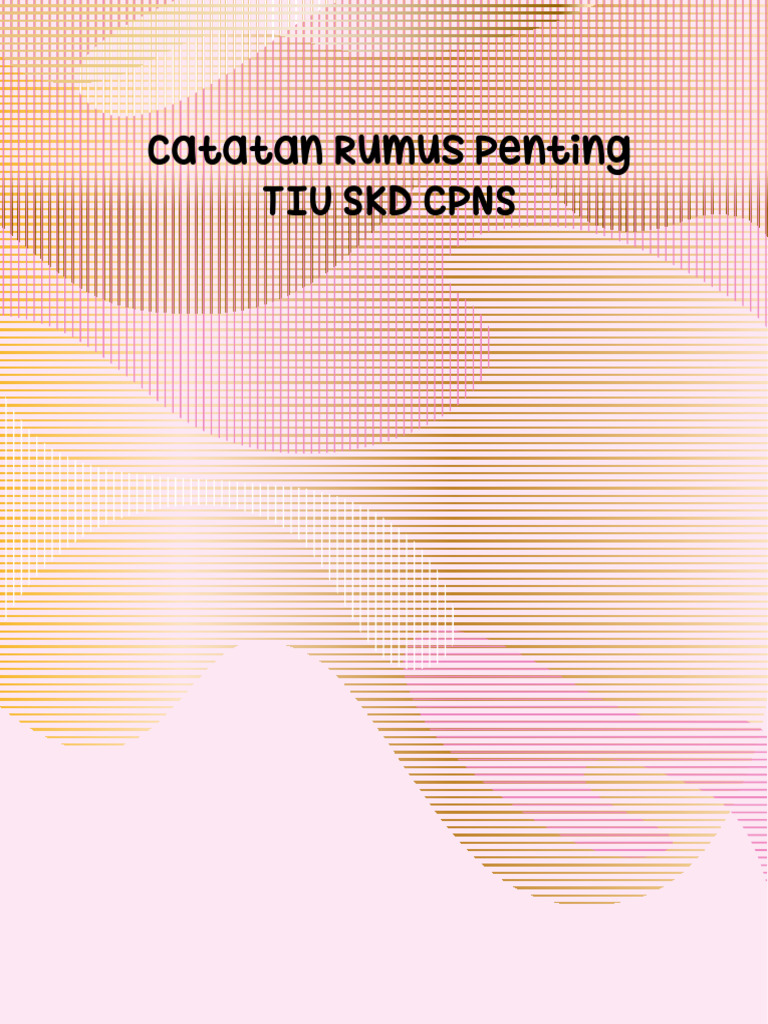 Rumus Penting | PDF
