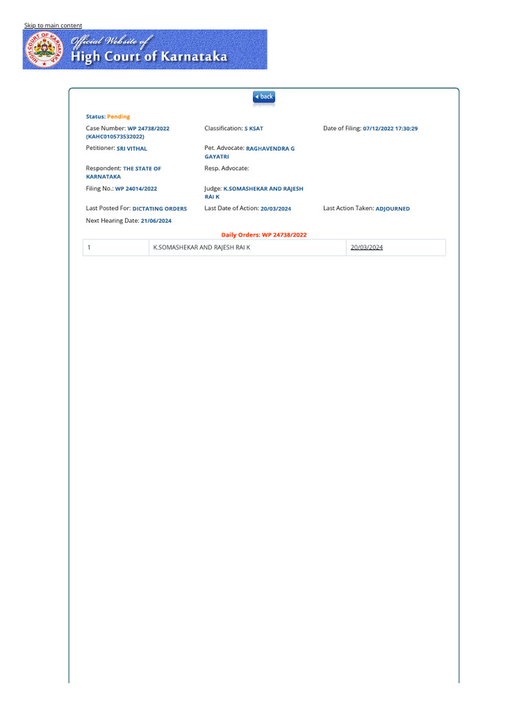 Karnataka High Court Interim Order Review | PDF | Judgment (Law ...