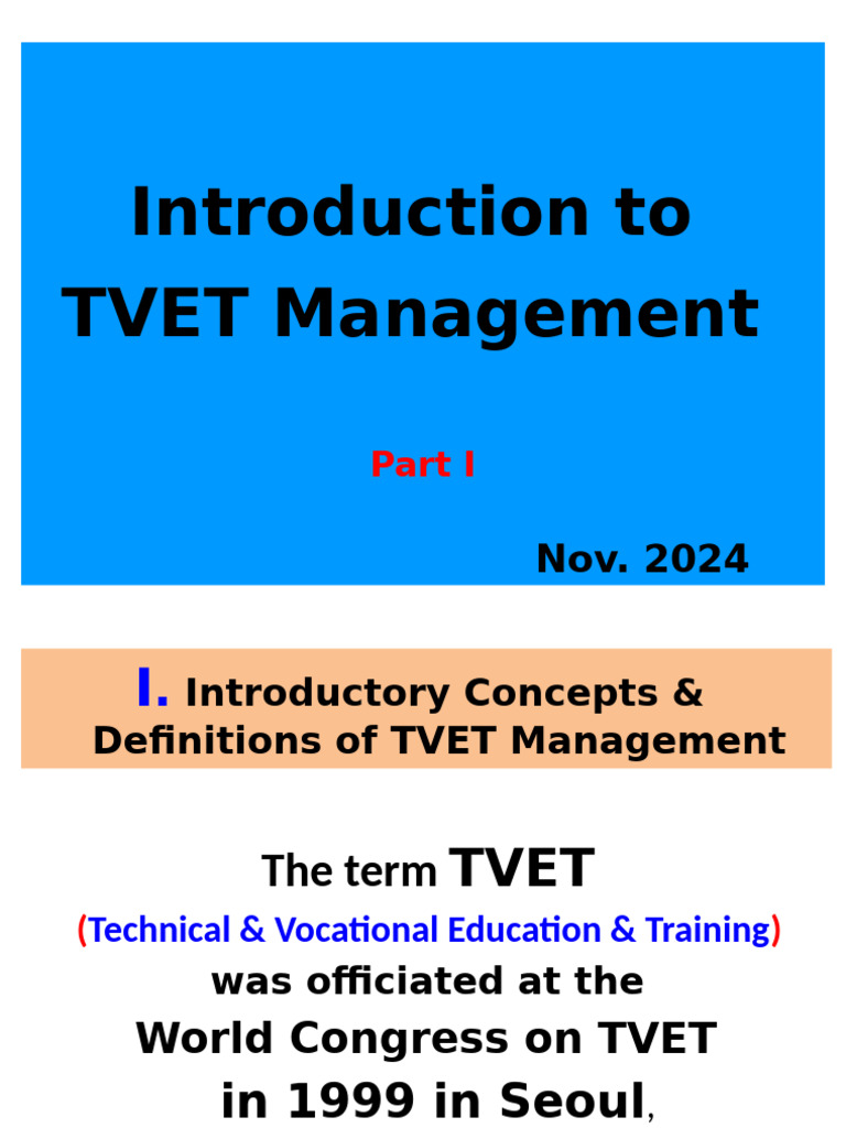 Introduction To TVET Management 1 | PDF | Recruitment | Human Resource ...