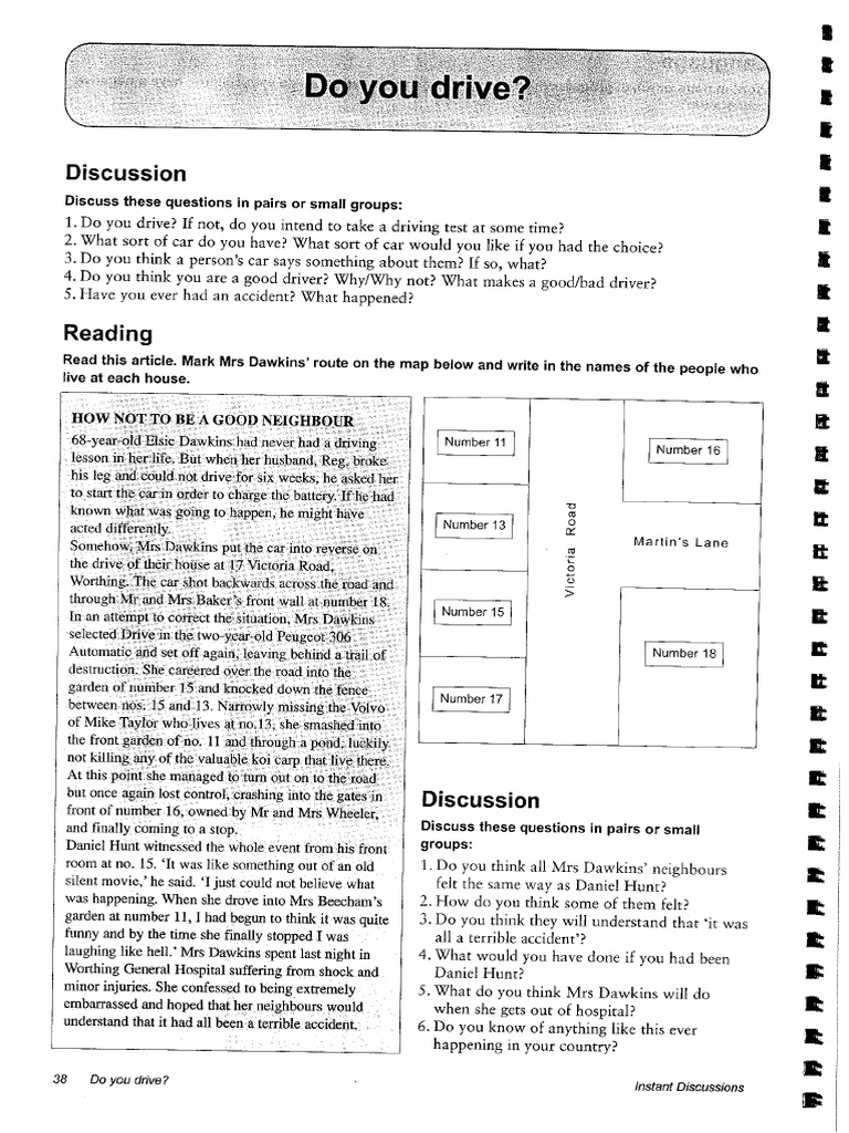 Do You Drive Reading & Speaking | PDF