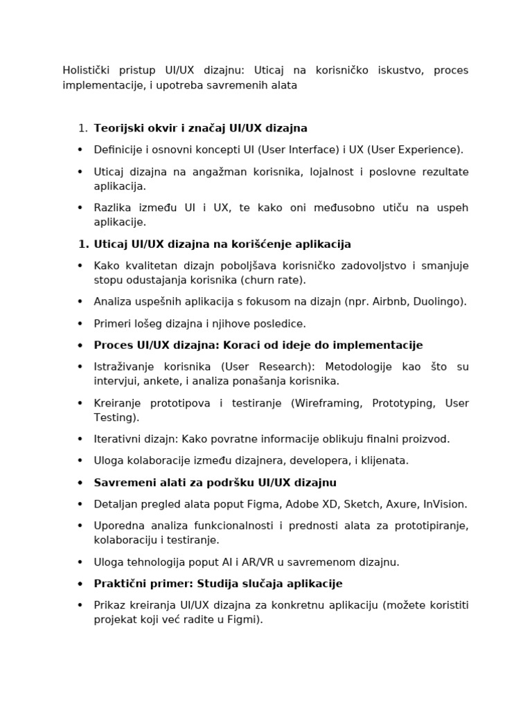 Holistički pristup UI-UX dizajnu - Uticaj na korisničko iskustvo ...