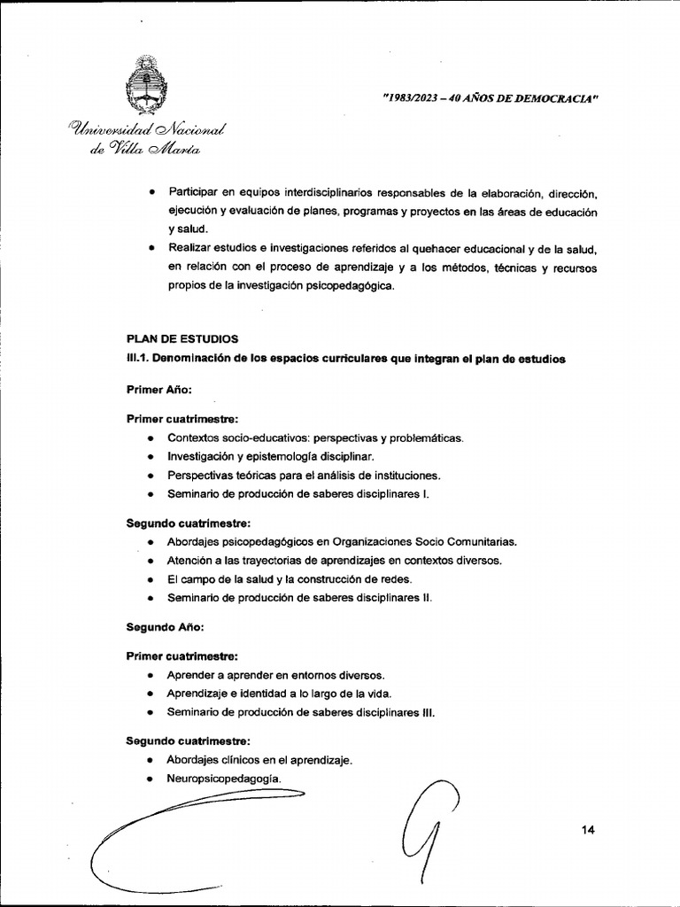 Plan-de-estudio-Lic.-Psicopedagogia-a-distancia | PDF