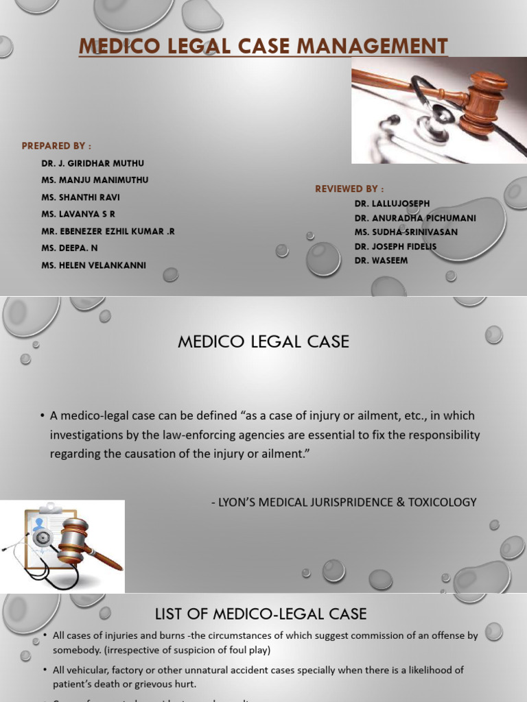 Group 3 - Medico Legal Case Management | PDF | Justice | Crime & Violence