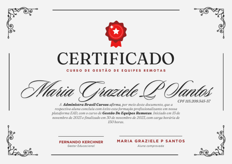 Certificado de Curso | PDF