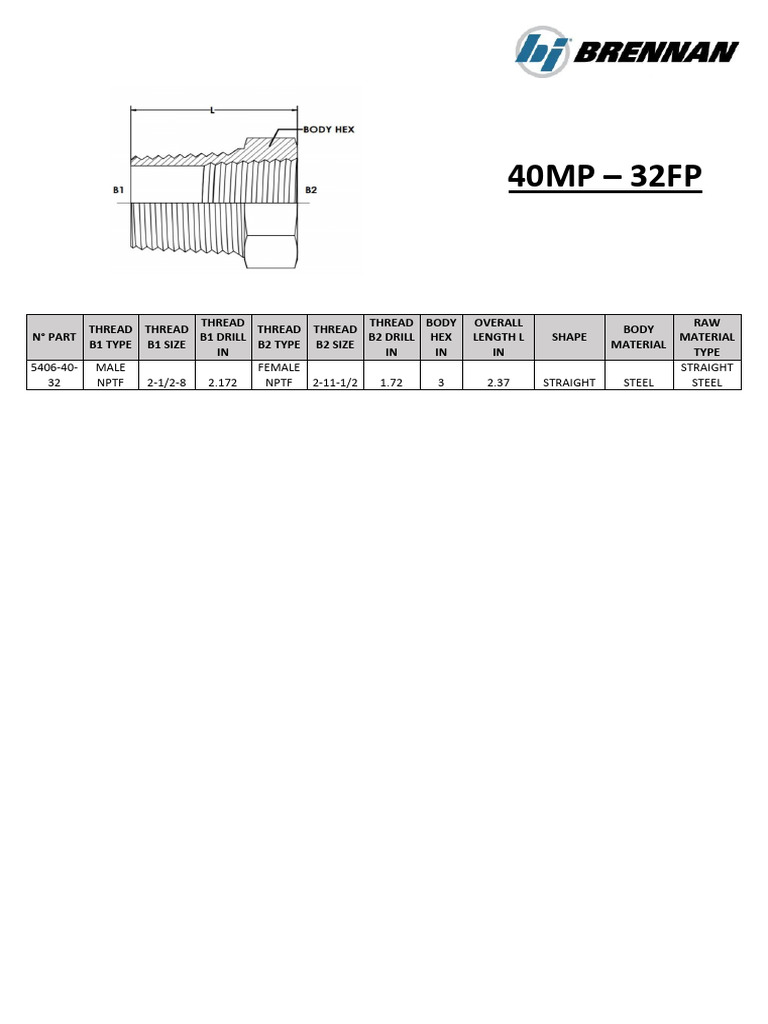 Adaptador Bushing 40mp-32fp | PDF