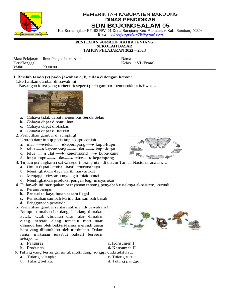 NASKAH SOAL PSAJ IPA_2023 | PDF