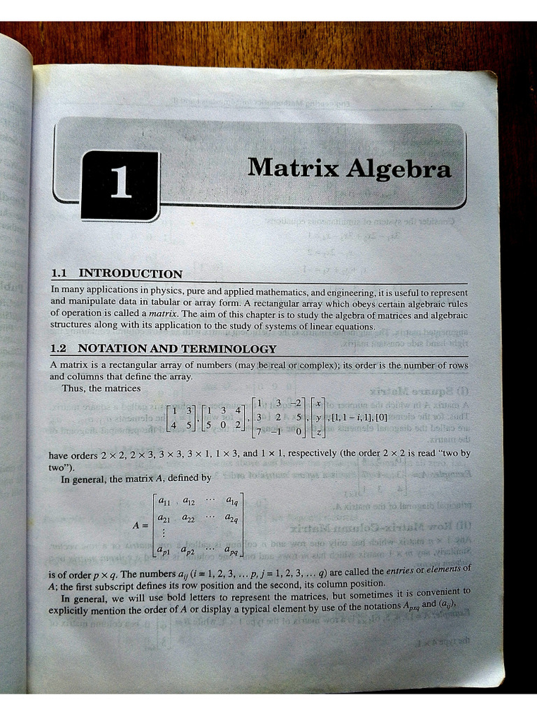 Matrix Algebra | PDF