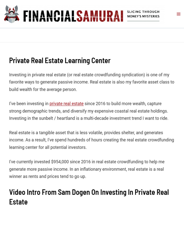 Private Real Estate Investing Guide | PDF | Investing | Valuation (Finance)