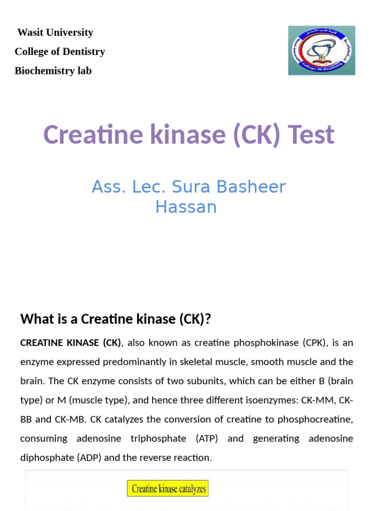 ck test | PDF | Medical Specialties | Clinical Medicine