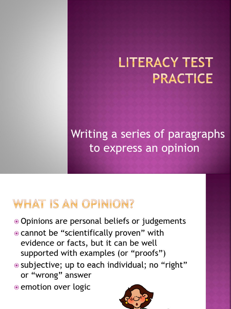 How to Write Opinion Paragraphs | PDF