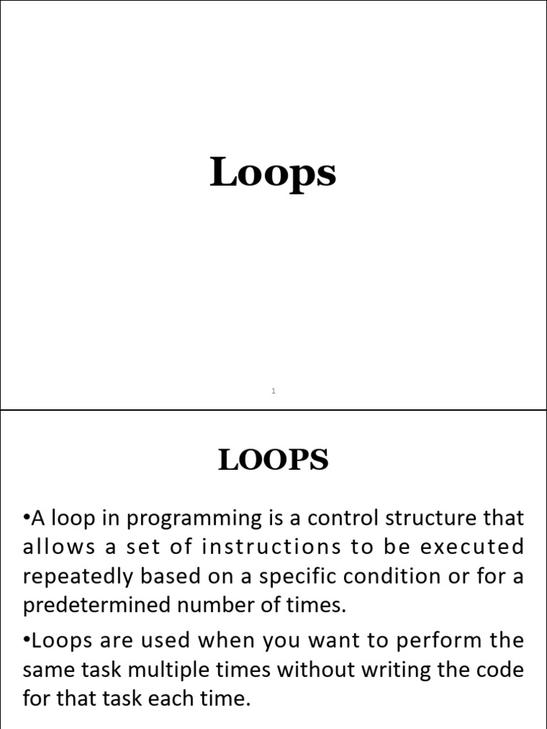 Module6 - Loops | PDF | Control Flow | Computer Science Module6 - Loops | PDF | Control Flow | Computer Science