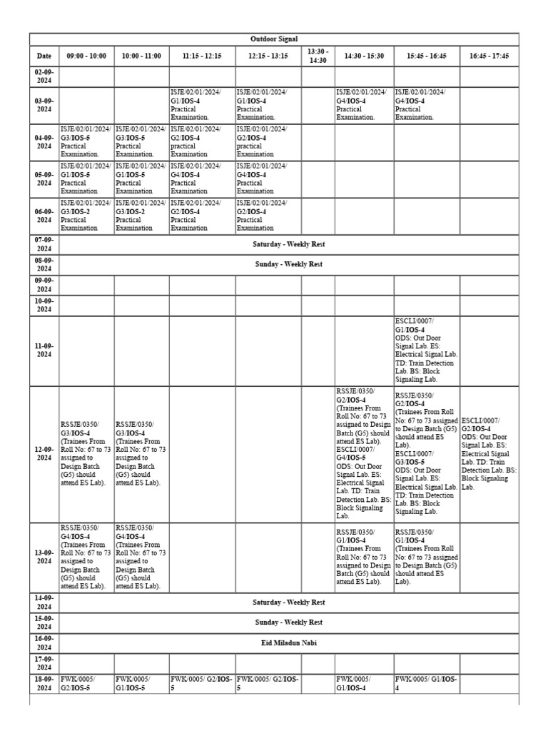 LAB TIME TABLE 2 HRS | PDF | Information Appliances | Transport Safety