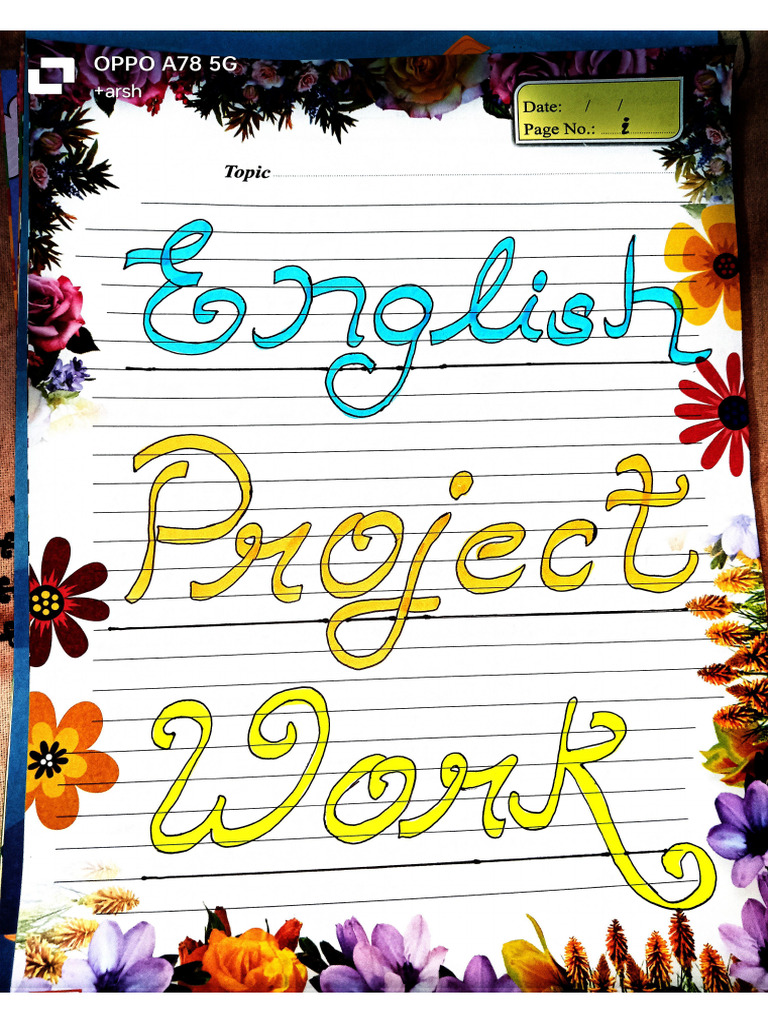 English Project Work | PDF
