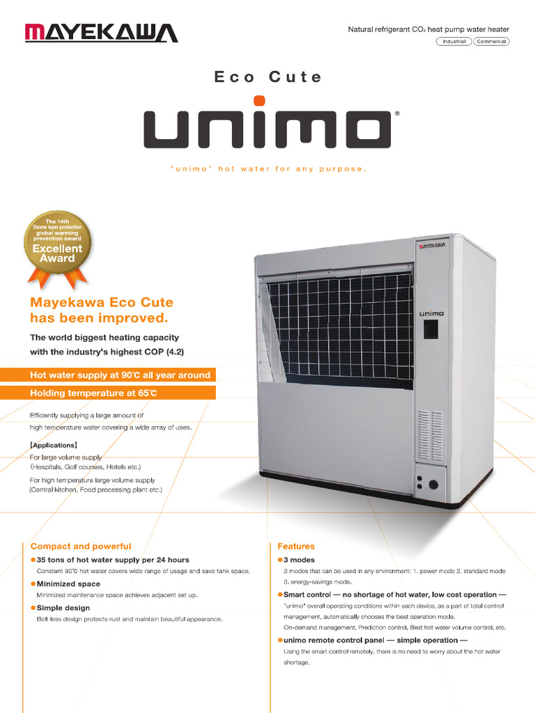 CO2 Heat Pump UNIMO | PDF