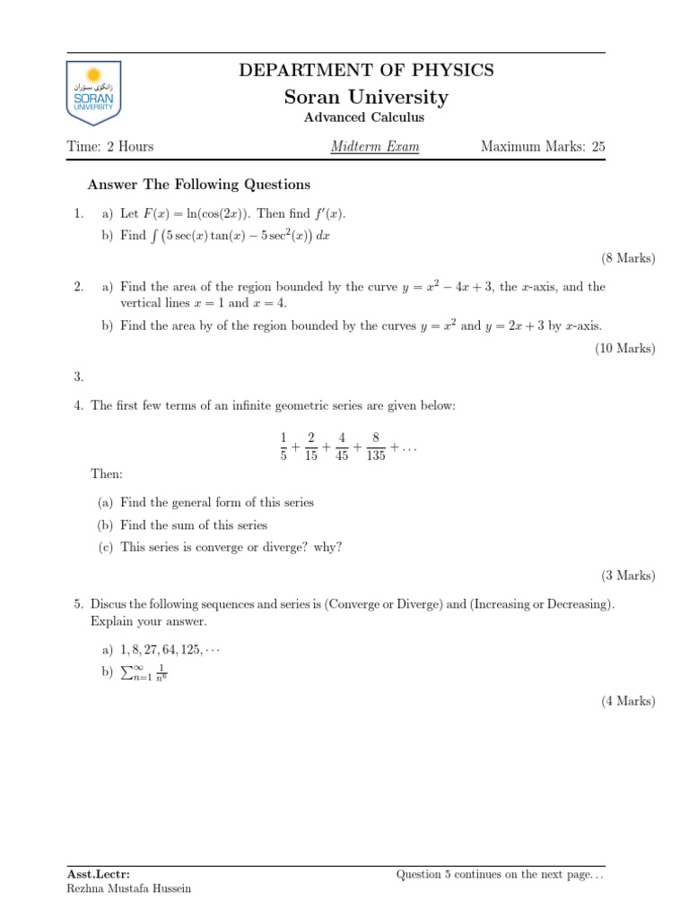 mid-term - Physics | PDF | Functions And Mappings | Analysis