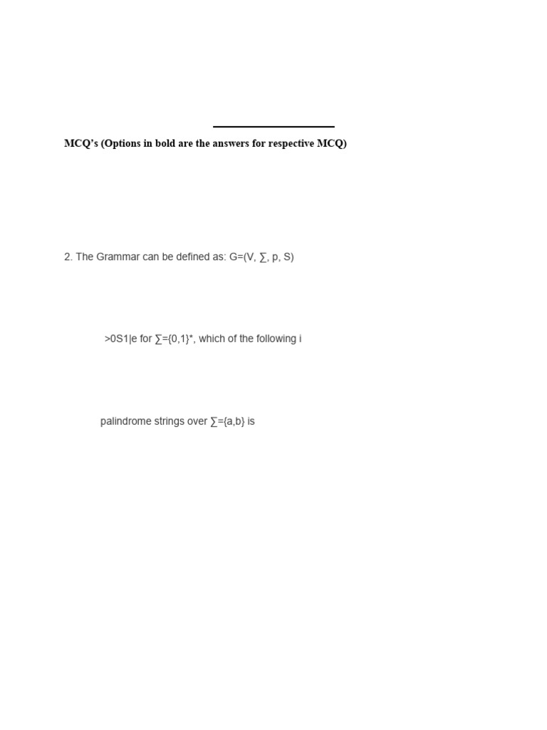 Unit 4 MCQ | PDF | Syntax | Grammar