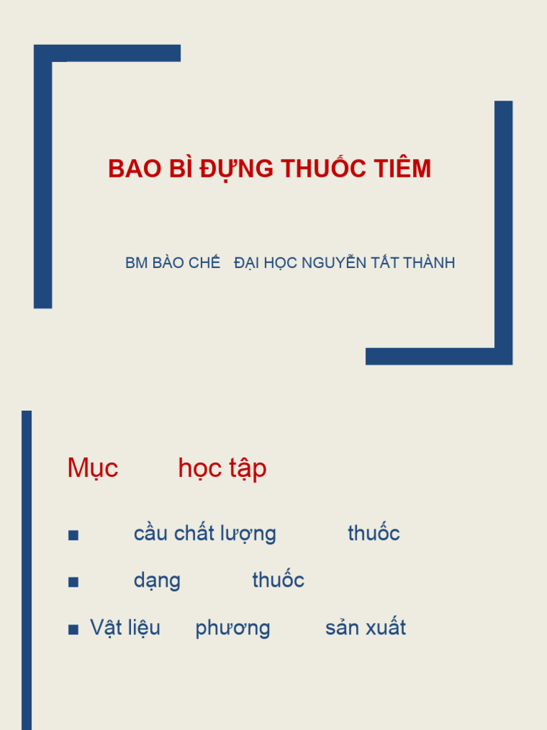 3.2. Bao Bi Dung Thuoc Tiem | PDF