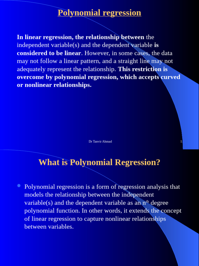 Comparing Linear and Polynomial Regression | PDF | Linear Regression | Regression Analysis