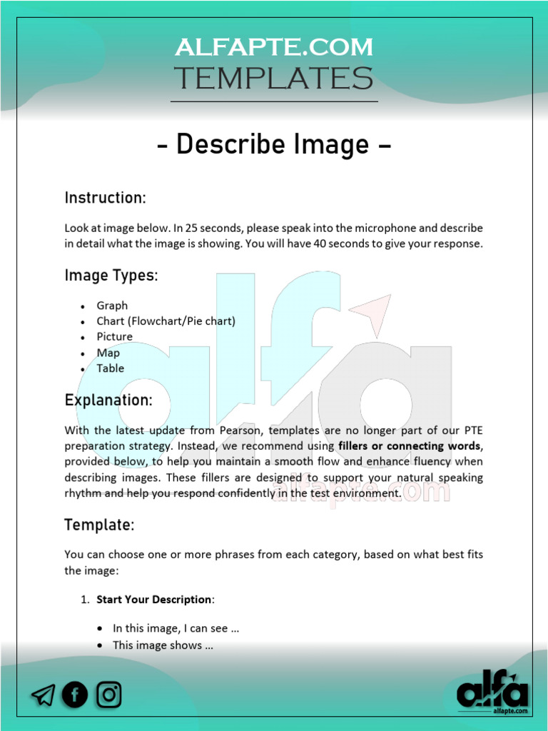 Discribe Image - Pte Tamplate | PDF