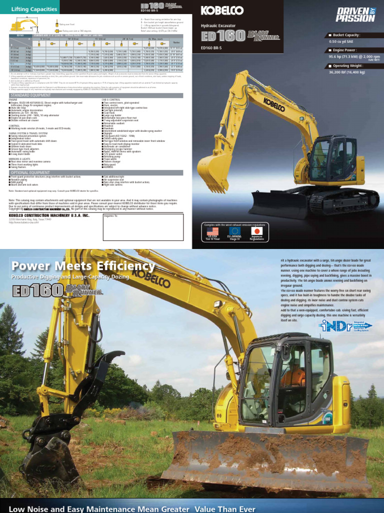 KOBELCO ED160-5 Blade Runner NA | PDF | Vehicle Technology