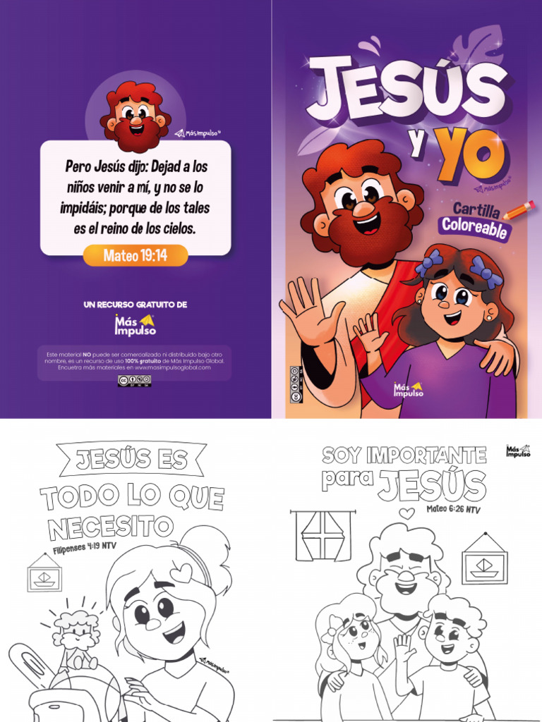 Cartilla coloreable de evangelismo - Versión Niñas | PDF