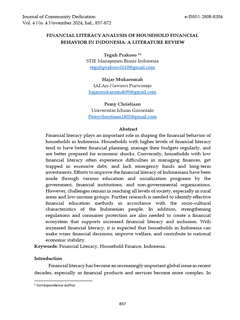 4 | PDF | Consumption (Economics) | Financial Literacy