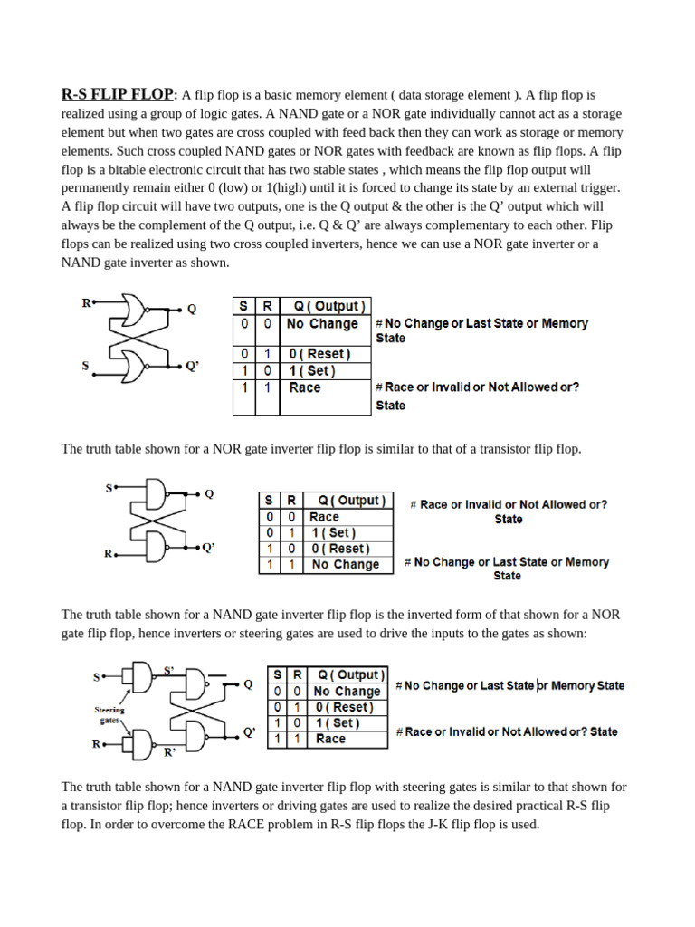 5.5 Unit-V RS Flip Flop | PDF