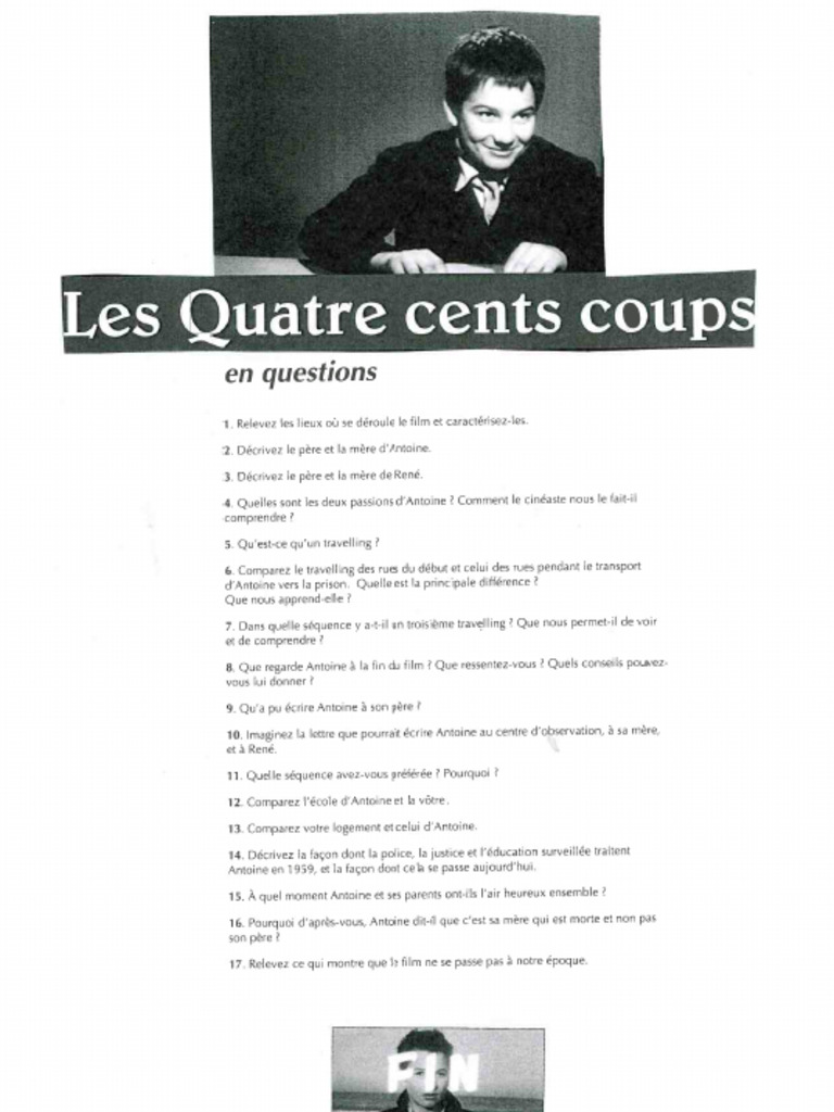Les 400 Coups Questions | PDF