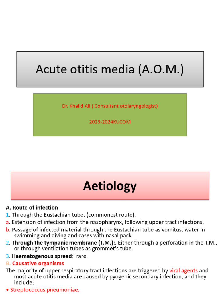 Aom &com | PDF | Ear | Human Head And Neck