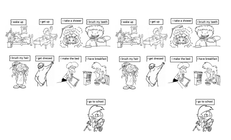 daily-routines-color-cut-and-paste-fun-activities-games-grammar-drills ...