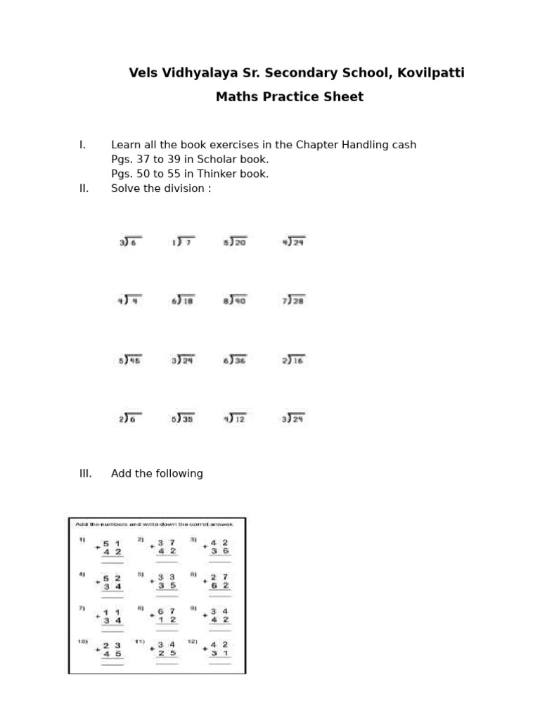 G2 pa2 math practice sheet | PDF