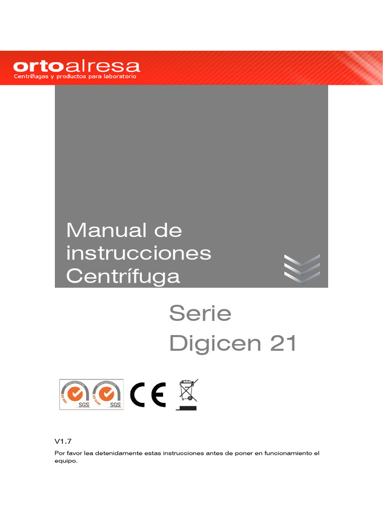 Manual Serie Digicen 21 V1.8 | PDF | Reciclaje | Centrífugo