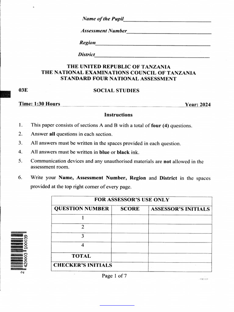 SocialStudies-S4-2024 | PDF