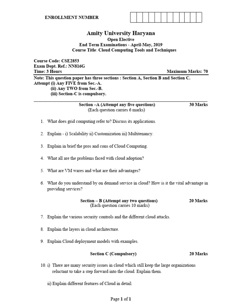 Cloud Computing Exam Guide | PDF