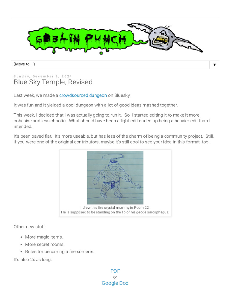 Goblin Punch - Blue Sky Temple, Revised | PDF