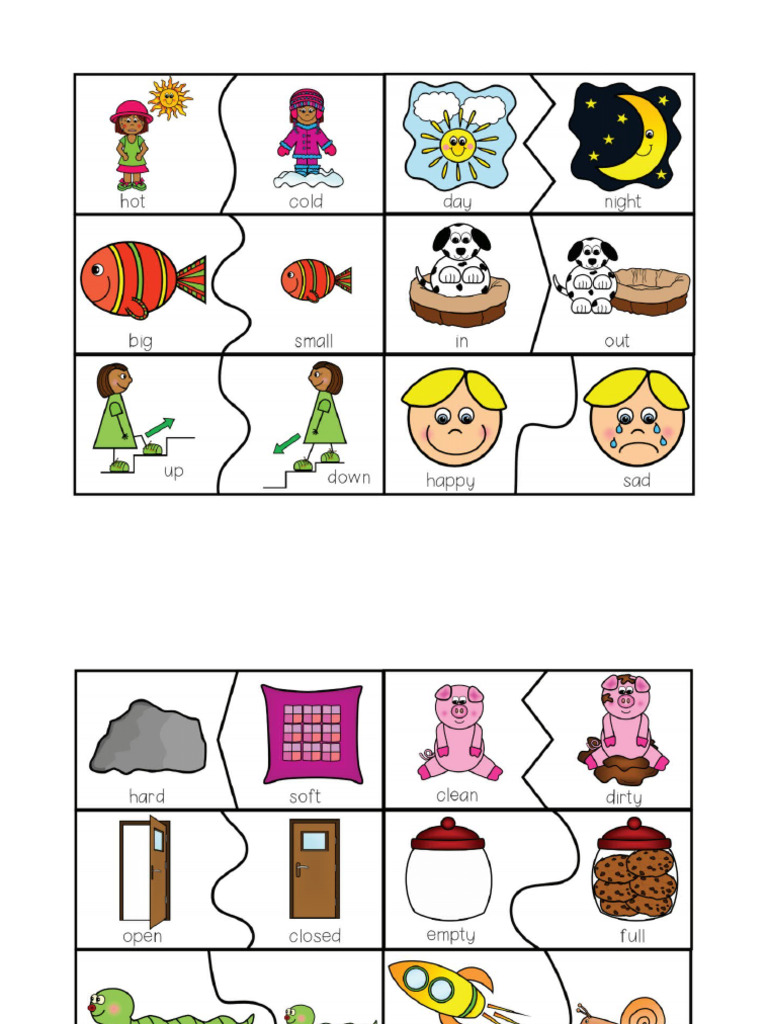 Opposites Puzzles | PDF