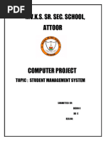 Computer Project Front Page | PDF