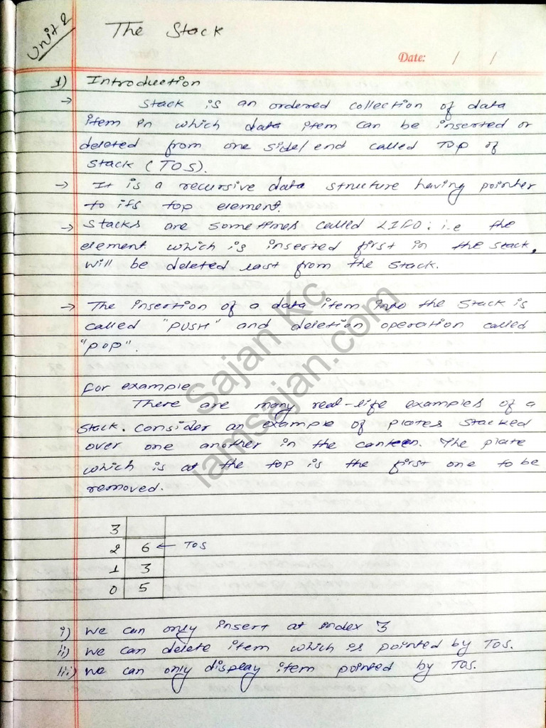 Unit-2 Stack@SajanKc_(iamsajan.com) | PDF