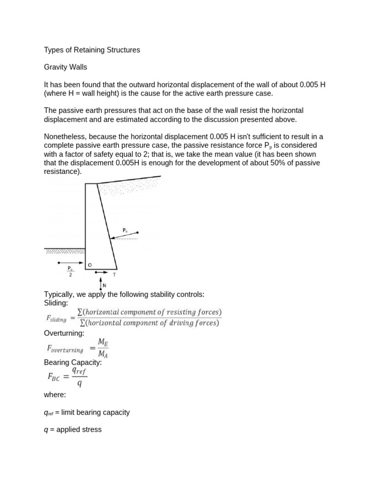 Types of Retaining Structures | PDF | Applied And Interdisciplinary Physics | Continuum Mechanics