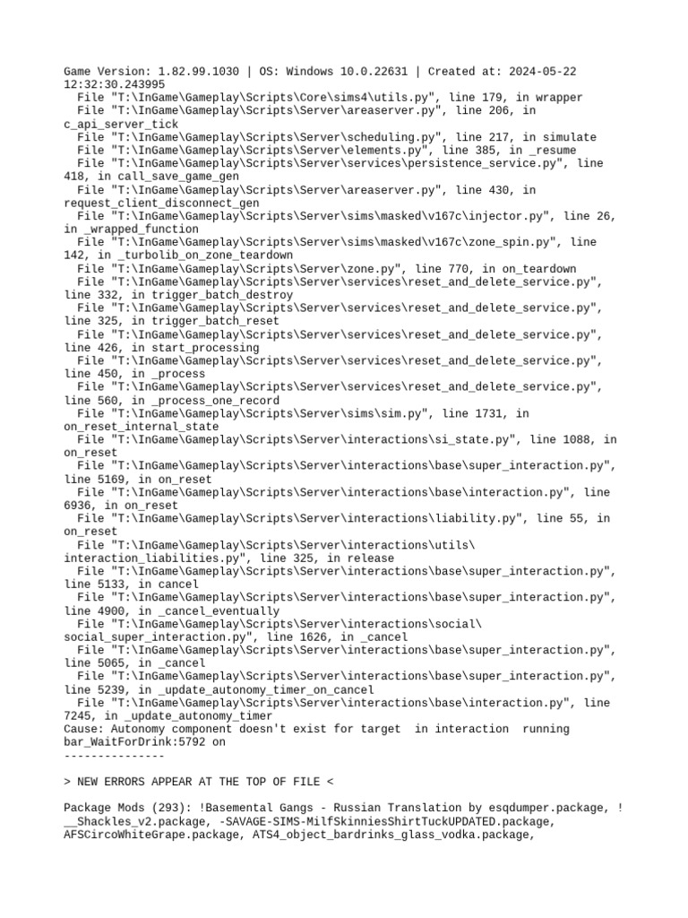 lastCleanException 20240523181611 | PDF | Software | Computing