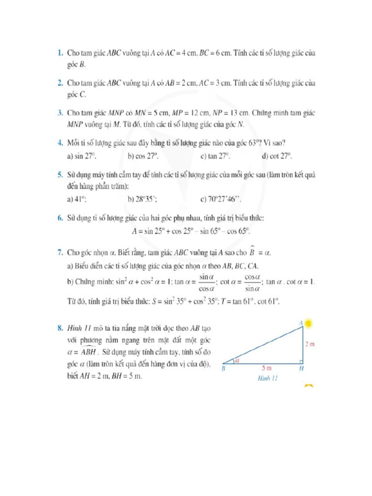 toán 9 hình b1 | PDF
