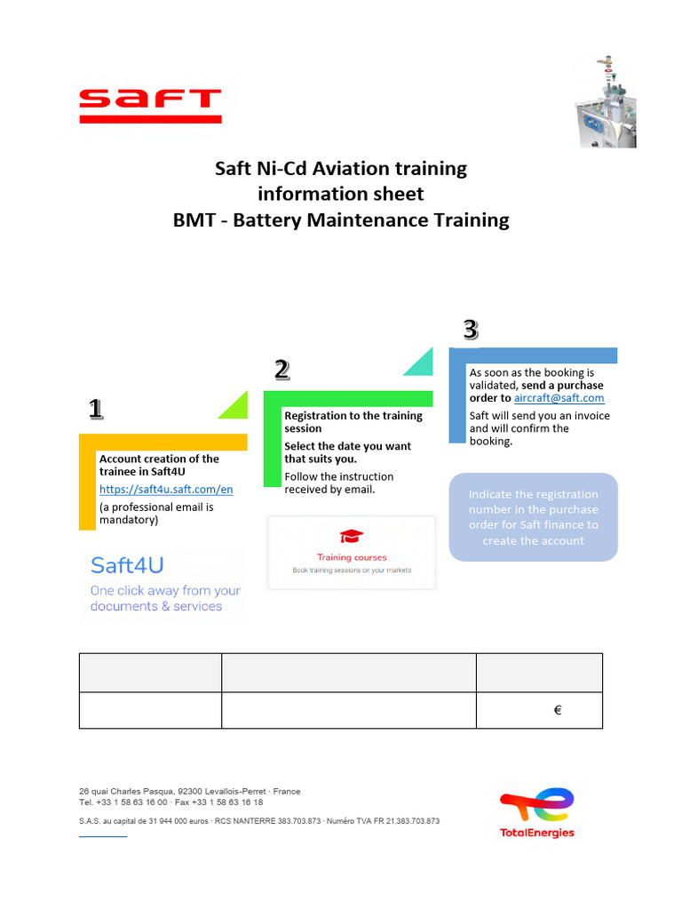 2025 Aviation Training Information Sheet - BMT - Bordeaux EN | PDF