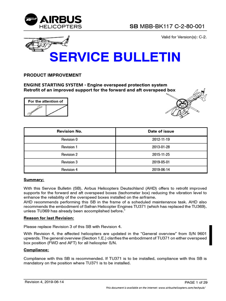BK117 C-2 Overspeed Box Retrofit Guide | PDF | Electrical Connector | Screw